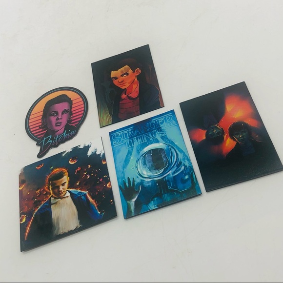 Other | Stranger Things Lot Of 5 Magnets Eleven Free Sticker | Poshmark